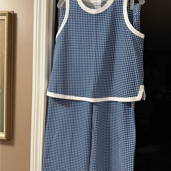 Addison Bay | Pants & Jumpsuits | Addison Bay Lennon Summer Blue And White Sleeveless Top And ...